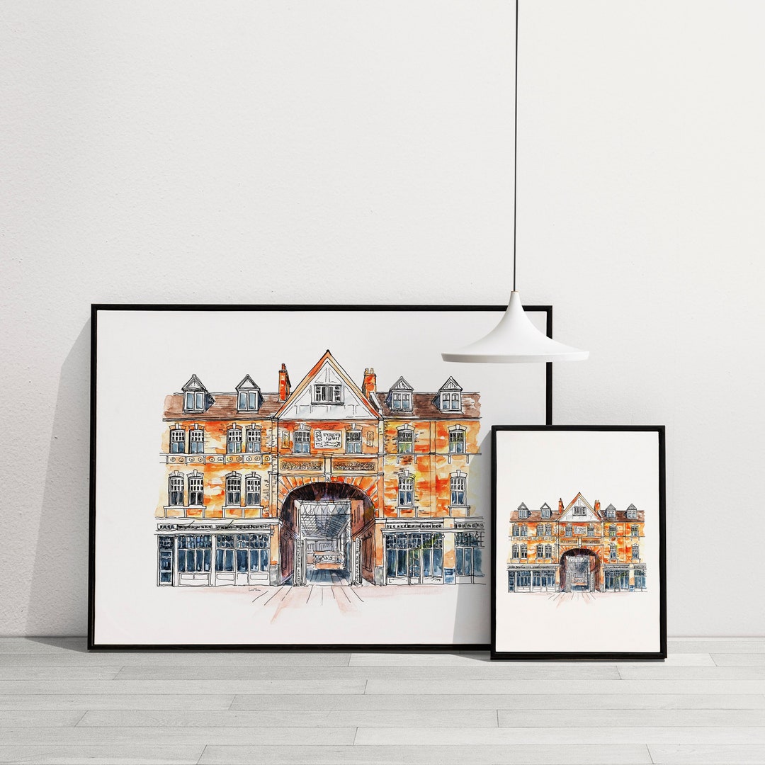 Old Spitalfields Market, Printable Art, London City Sketch, Printable ...