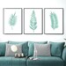 Set of 3 Botanical Prints,green Botanical Print, Botanical Print Set of ...
