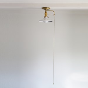 Ceiling Light With Pull Chain Switch, Casting Brass Canopy Ceiling ...