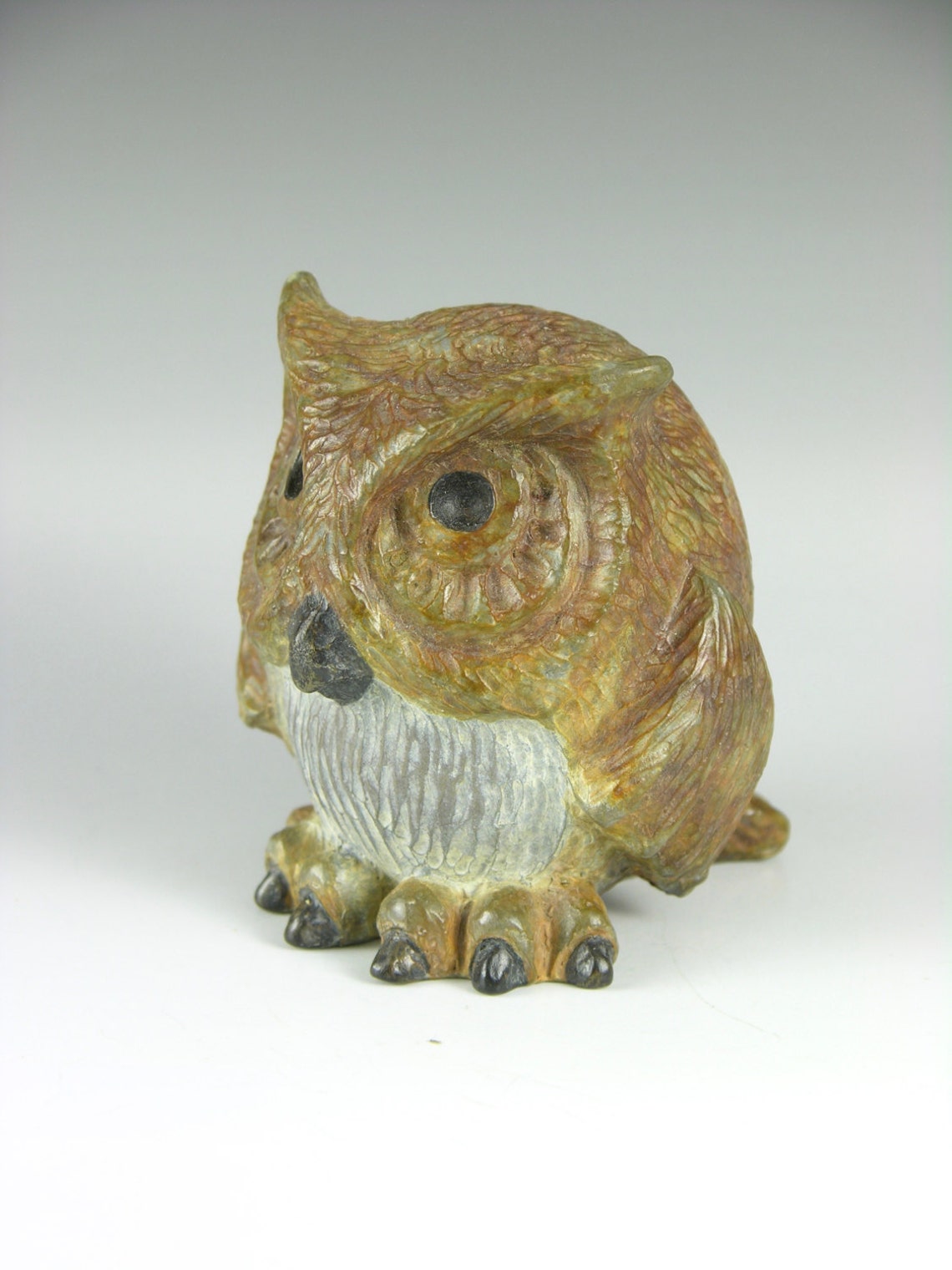 Owl Sculpture- Owl Figurine- Owl Art- Bird Sculpture- Owls Figurines ...