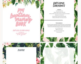 LDS Baptism Memory Book Printable 8.5 X 11 instant - Etsy