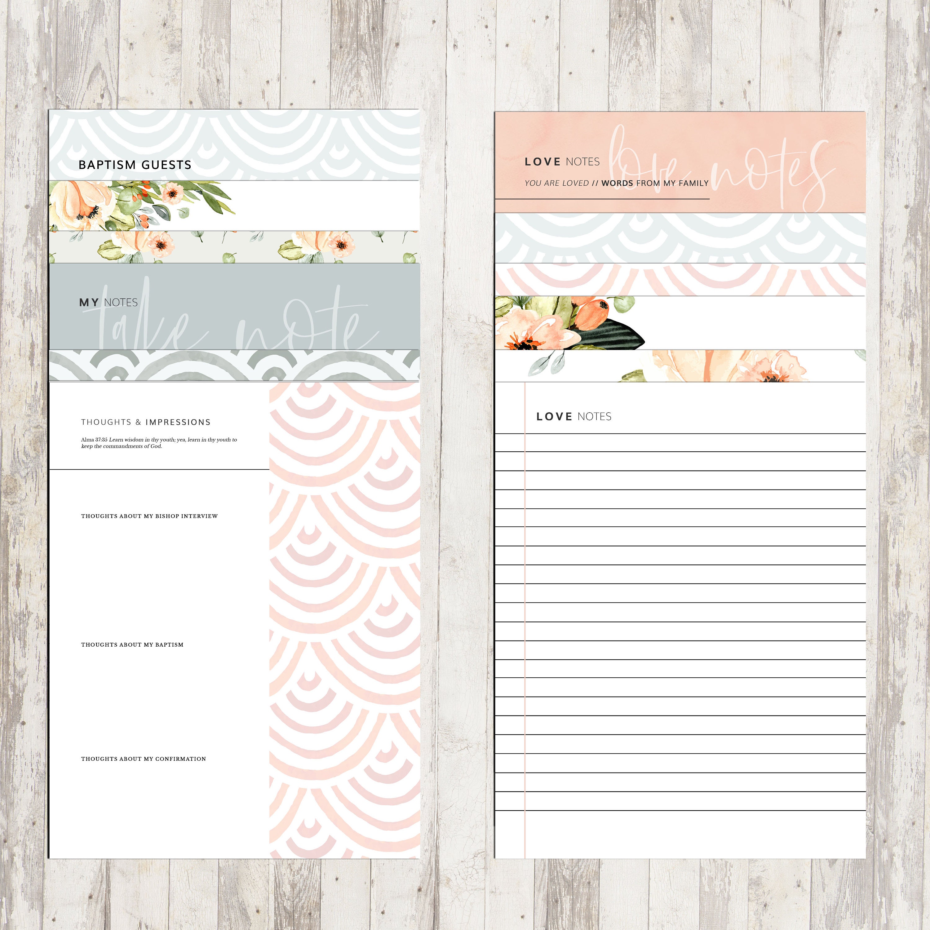 LDS Baptism Memory Book Printable, 8.5 X 11", (instant Download), 14 ...