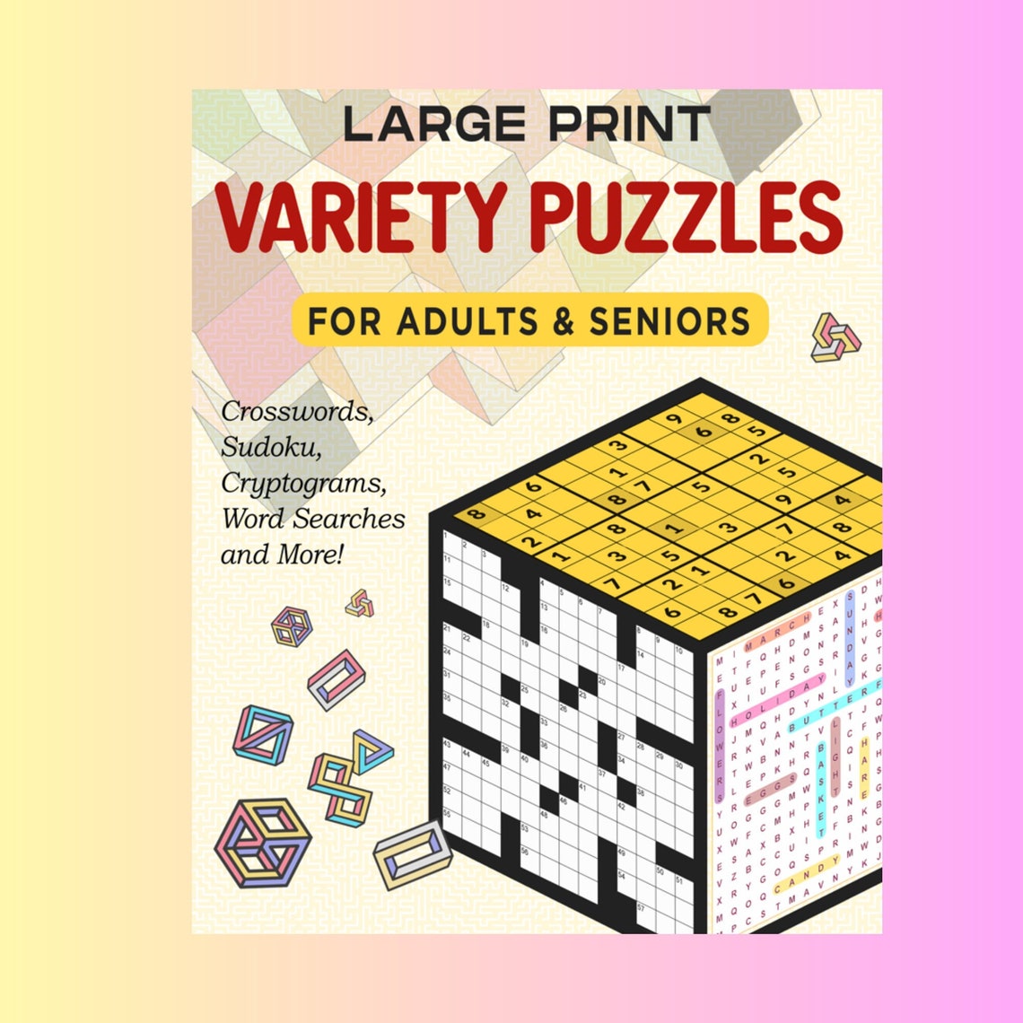Large Print Variety Puzzle Book: Crossword, Sudoku, Cryptogram (digital ...