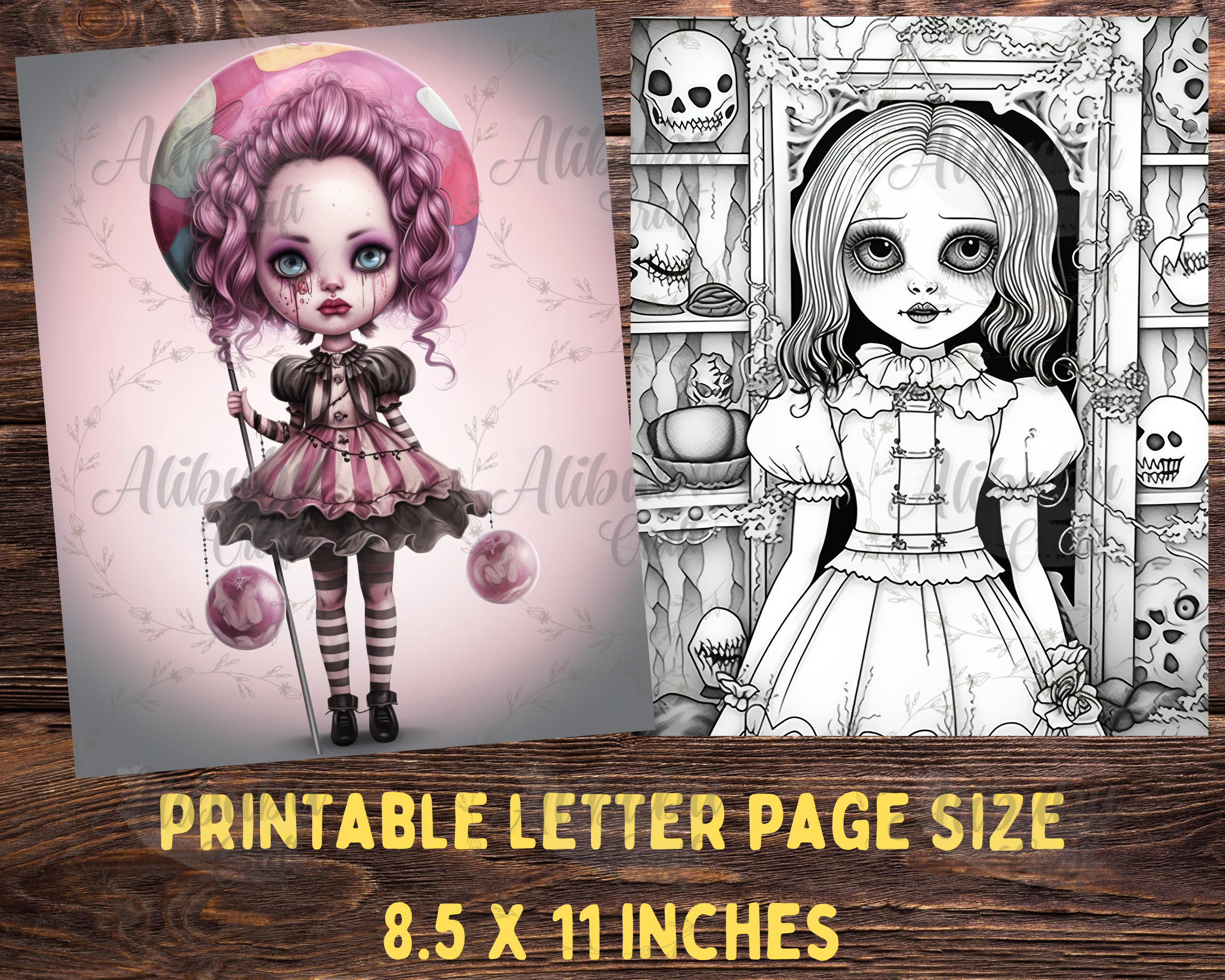 22 Creepy Dolls Coloring Pages Horror Coloring Page - Etsy