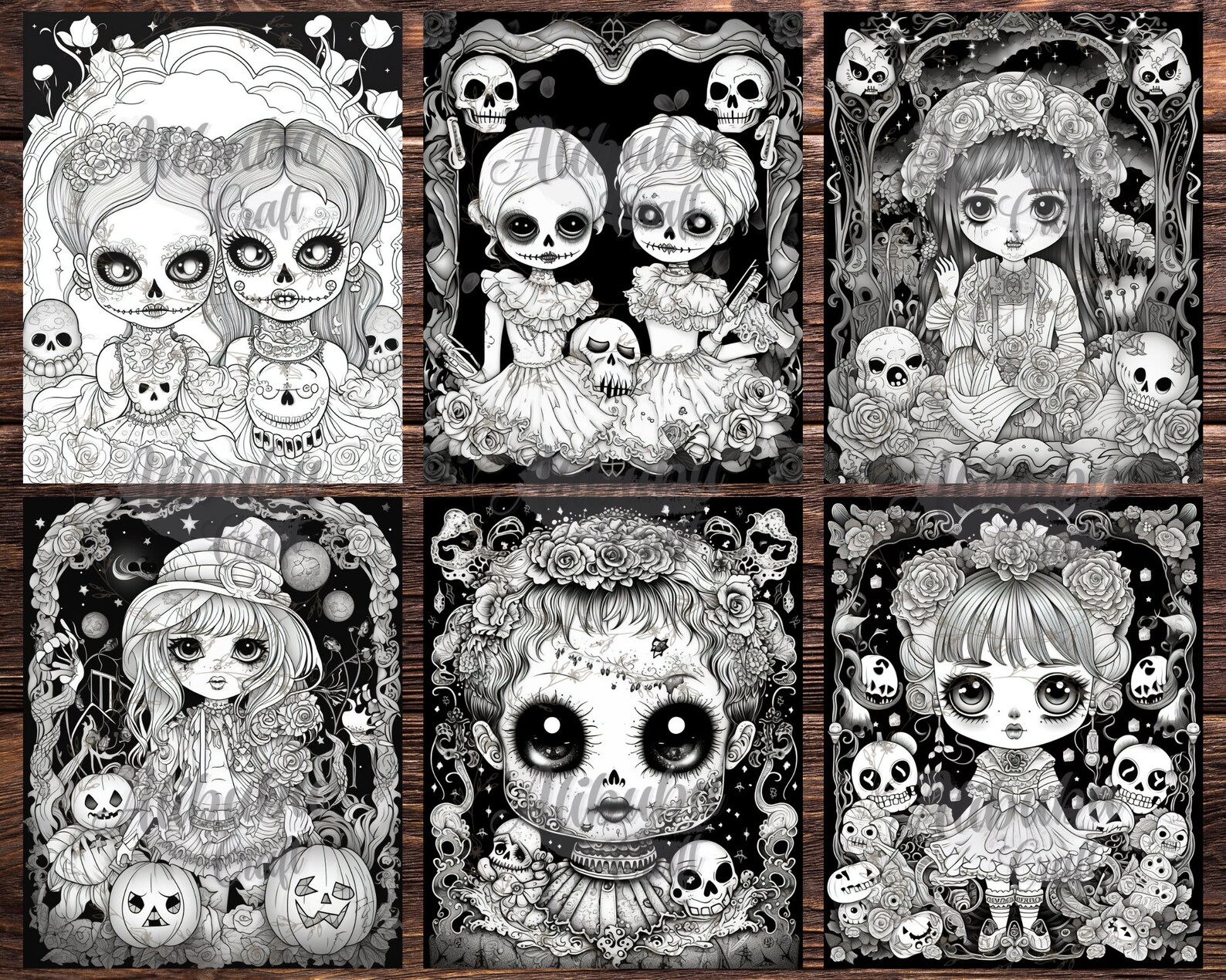 22 Creepy Dolls Coloring Pages Horror Coloring Page - Etsy