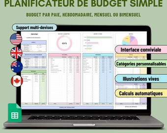 Budget Mensuel Français, Budget Planner Français, Monthly Budget ...
