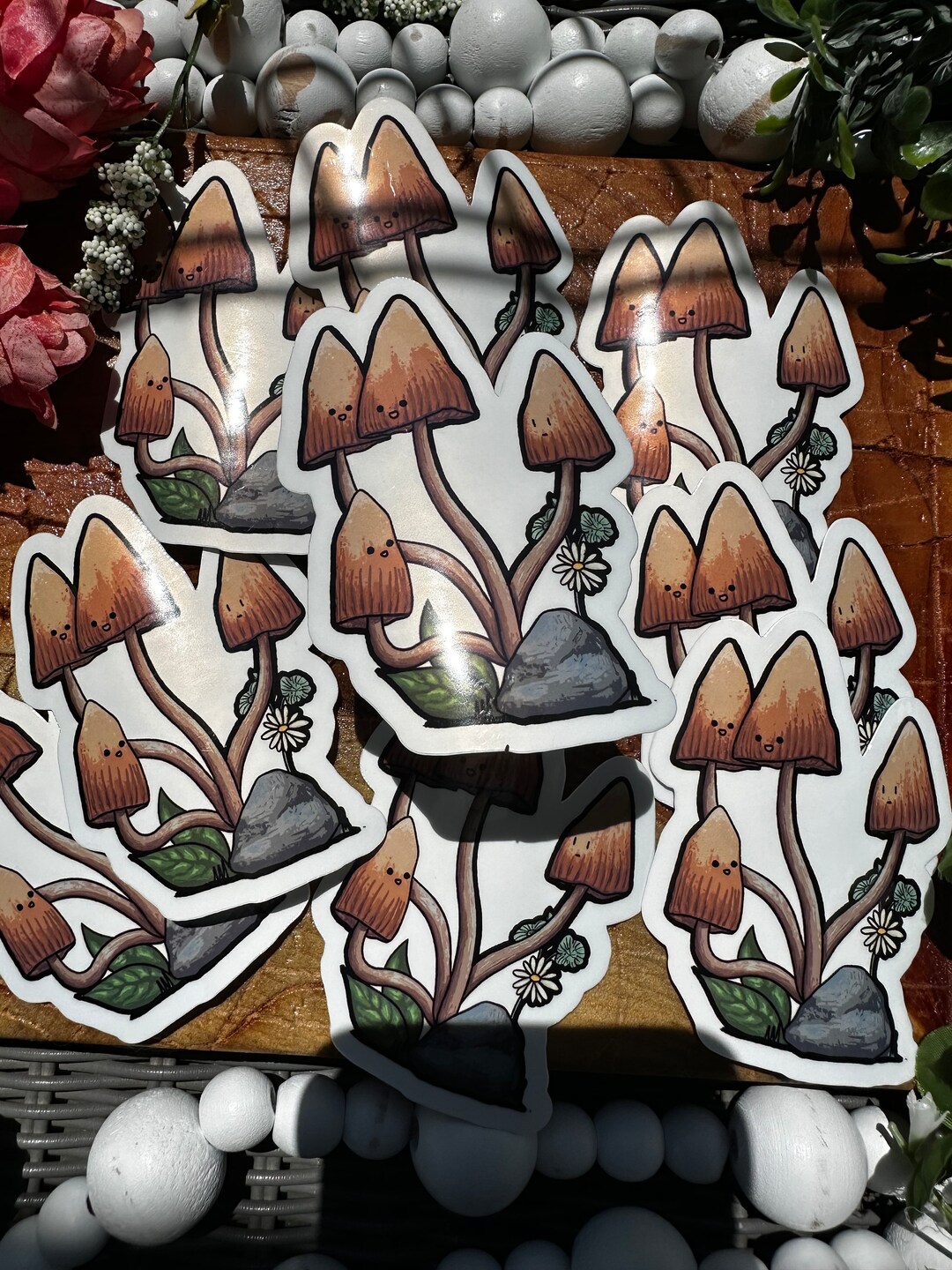 Handcrafted Vinyl Mushroom Sticker - Add a Whimsical Touch to Your ...