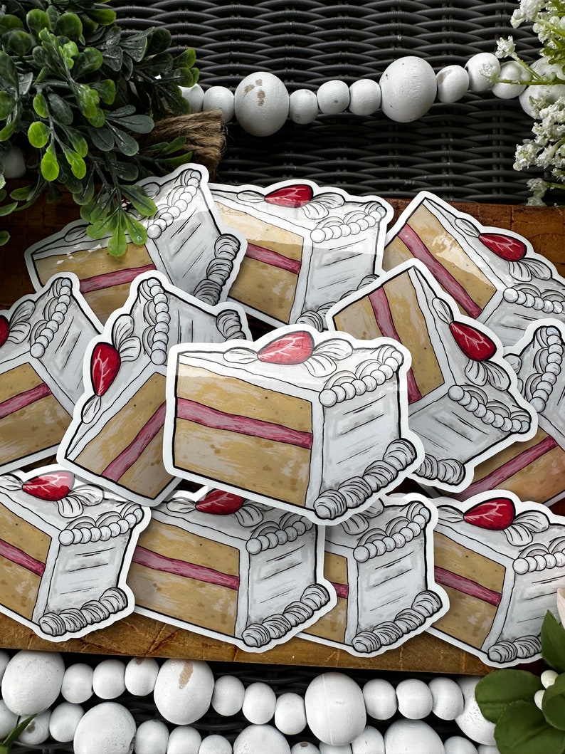 Strawberry Cake Sticker , Journaling Sticker, Fun Gifts for Everyone ...