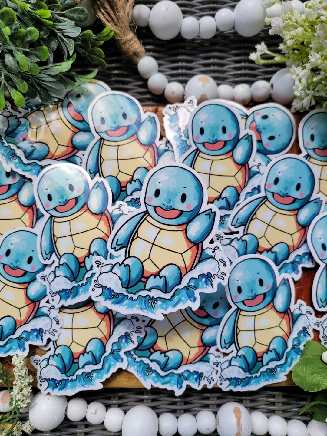 Squirtle Waving, Pokemon Vinyl Sticker - Etsy