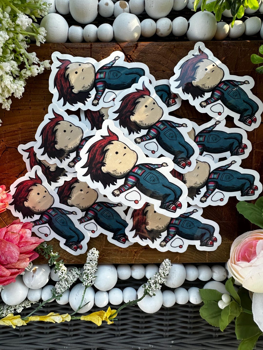Cute Chucky Sticker , Journaling Sticker, Fun Gift Ideas, Water Bottle ...