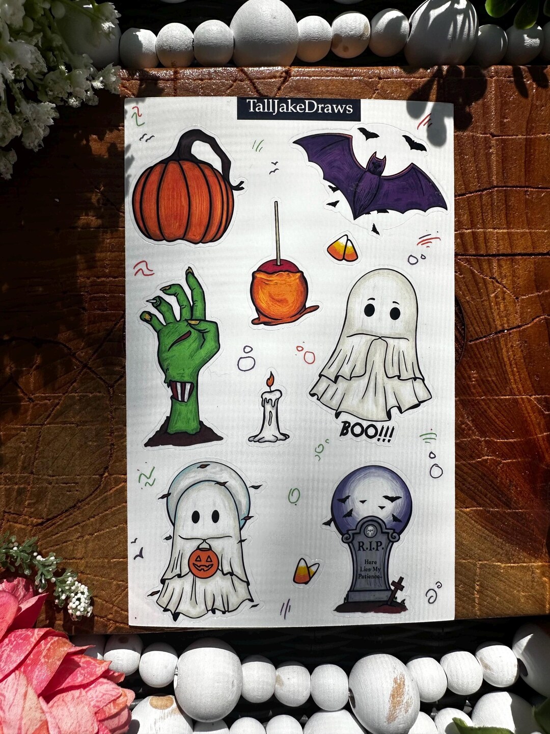 Cute Halloween Themed Sticker Sheet , Journaling Sticker, Fun Gift ...
