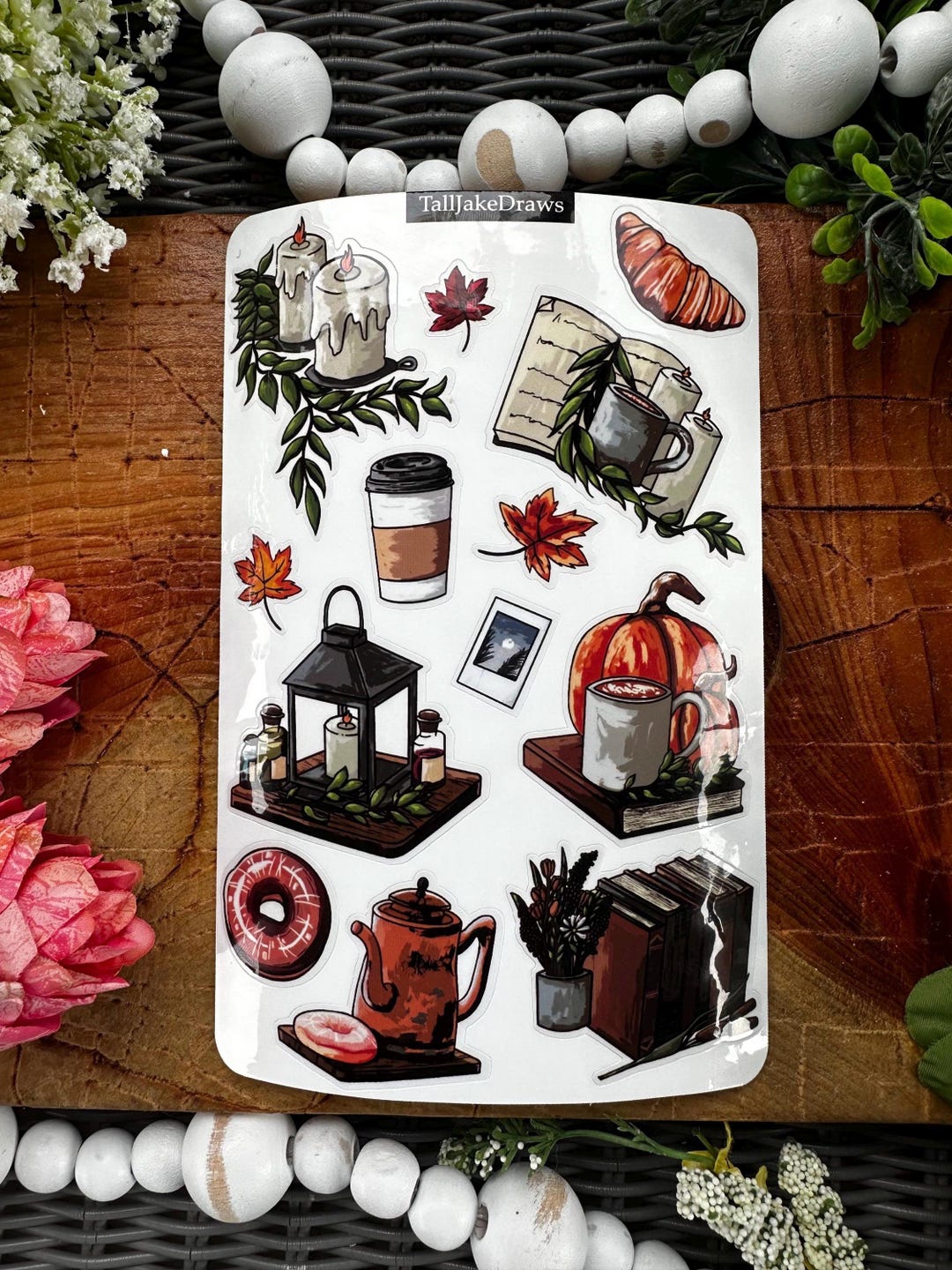 Cute Fall Themed Sticker Sheet. Waterbottle Stickers, Planner Stickers ...