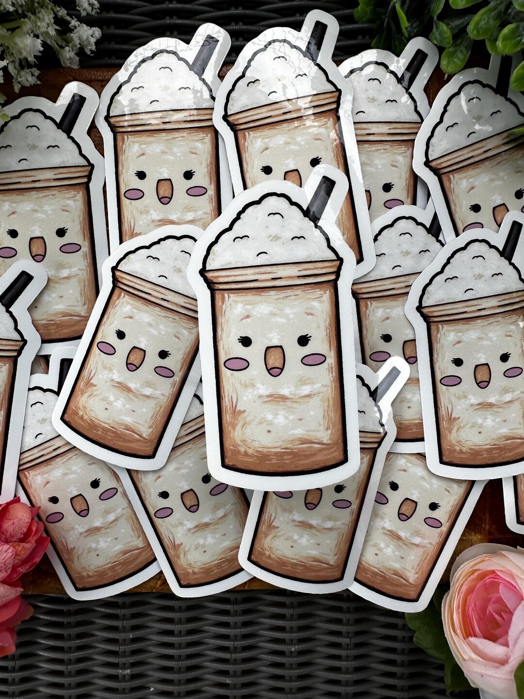 Frappe Mocha Sticker, Journaling Sticker, Fun Gift, Water Bottle ...