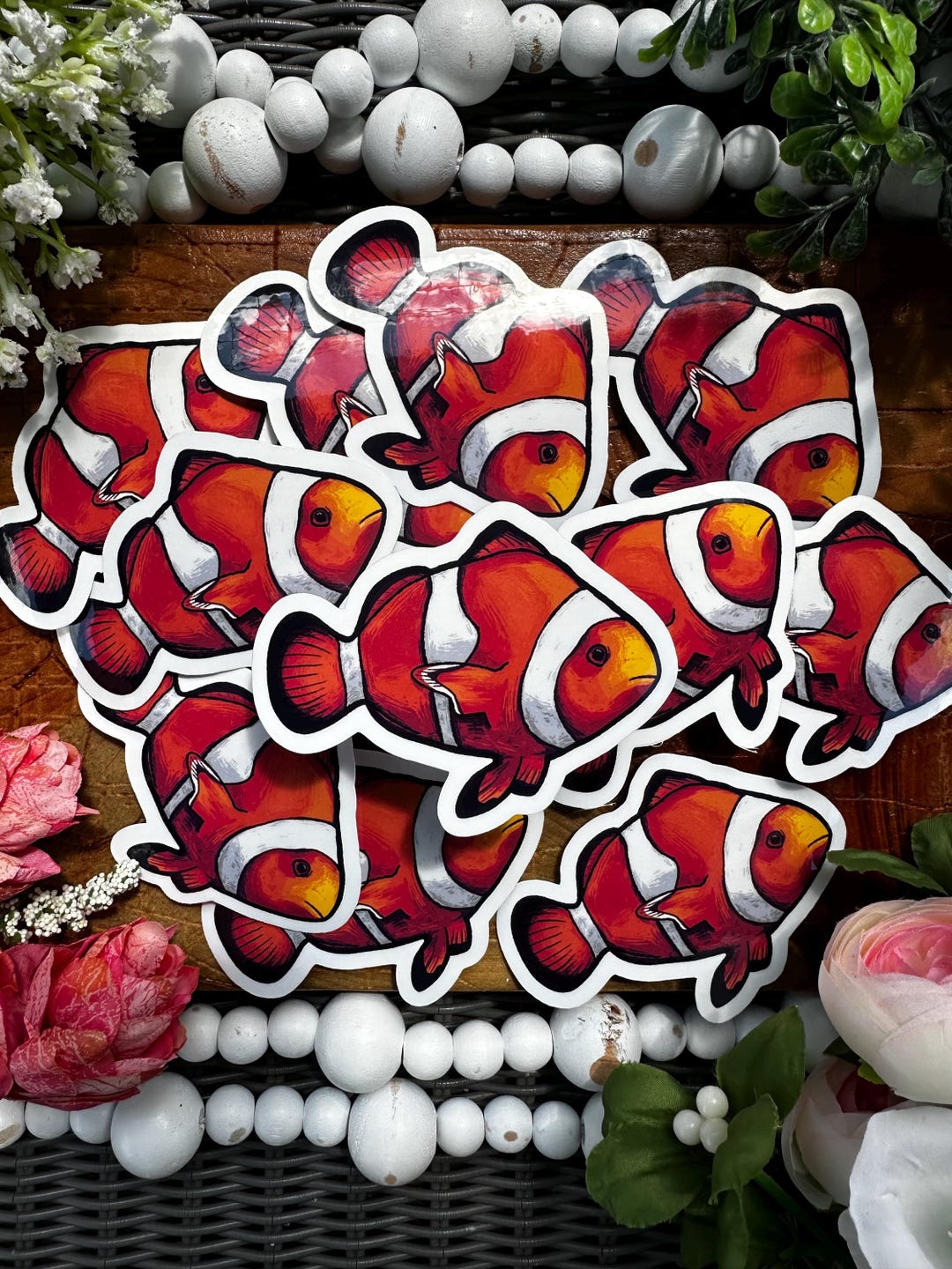 Adorable Clown Fish Sticker - Fun Sea Animal Decor for Water Bottles ...