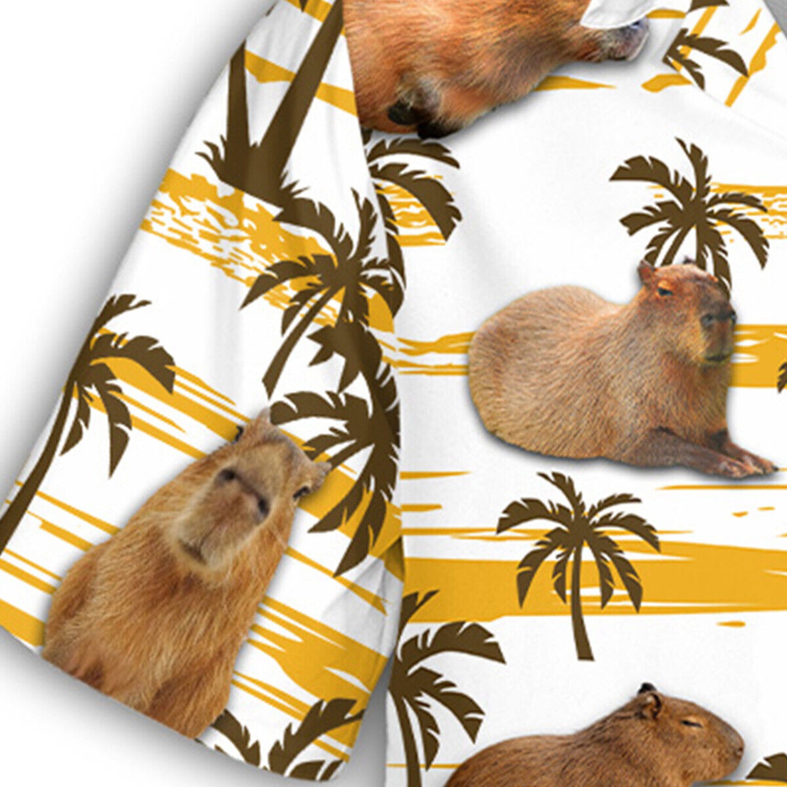 Hawaiian Shirts For Women Capybara Tropical Hawaiian Shirt Capybara ...