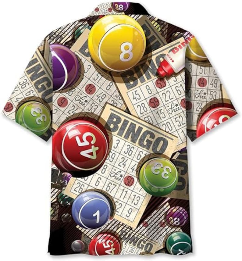 Lucky Bingo Hawaiian Shirt, Bingo Gifts for Men, Funny Bingo Shirt ...