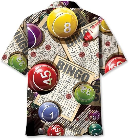 Lucky Bingo Hawaiian Shirt, Bingo Gifts for Men, Funny Bingo Shirt ...
