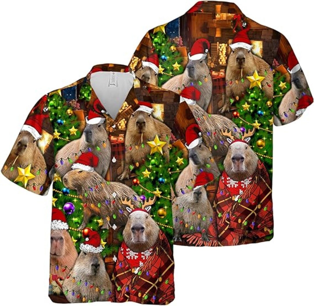 Capybara Hibicus Flower Summer Vacation Hawaiian Shirt Beach - Etsy