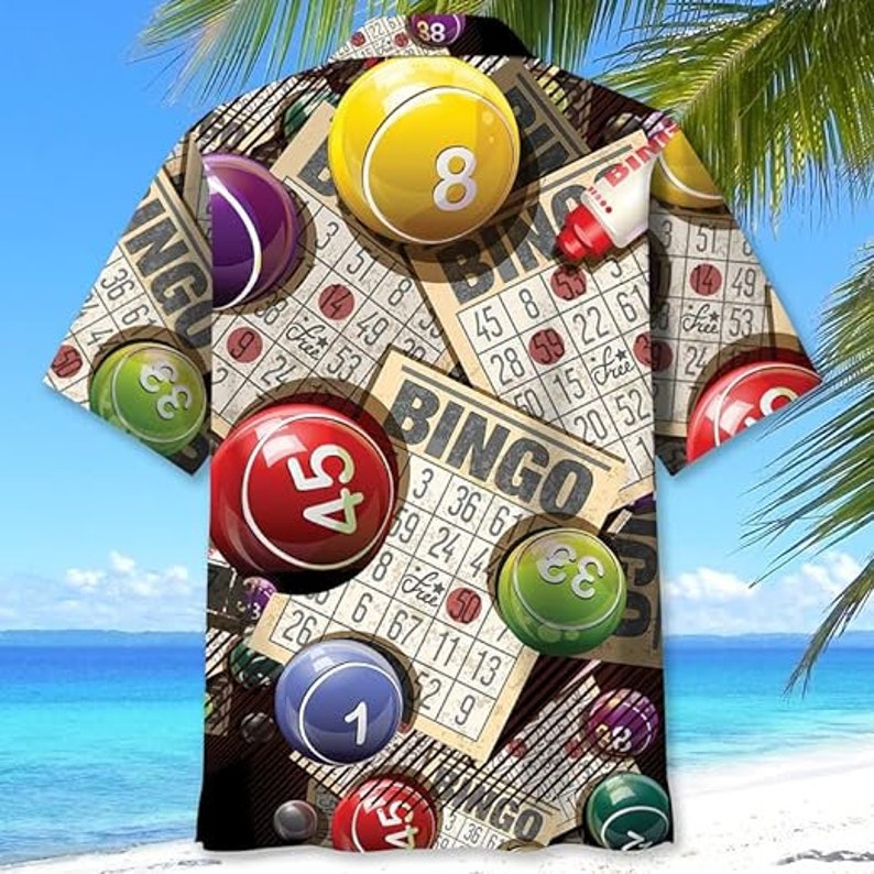 Lucky Bingo Hawaiian Shirt, Bingo Gifts for Men, Funny Bingo Shirt ...