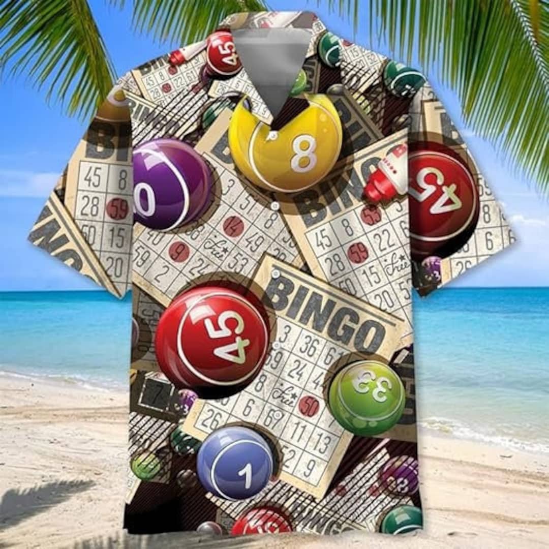 Lucky Bingo Hawaiian Shirt, Bingo Gifts for Men, Funny Bingo Shirt ...