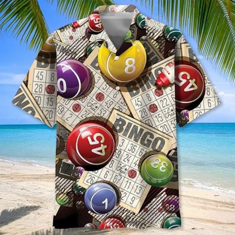 Lucky Bingo Hawaiian Shirt, Bingo Gifts for Men, Funny Bingo Shirt ...