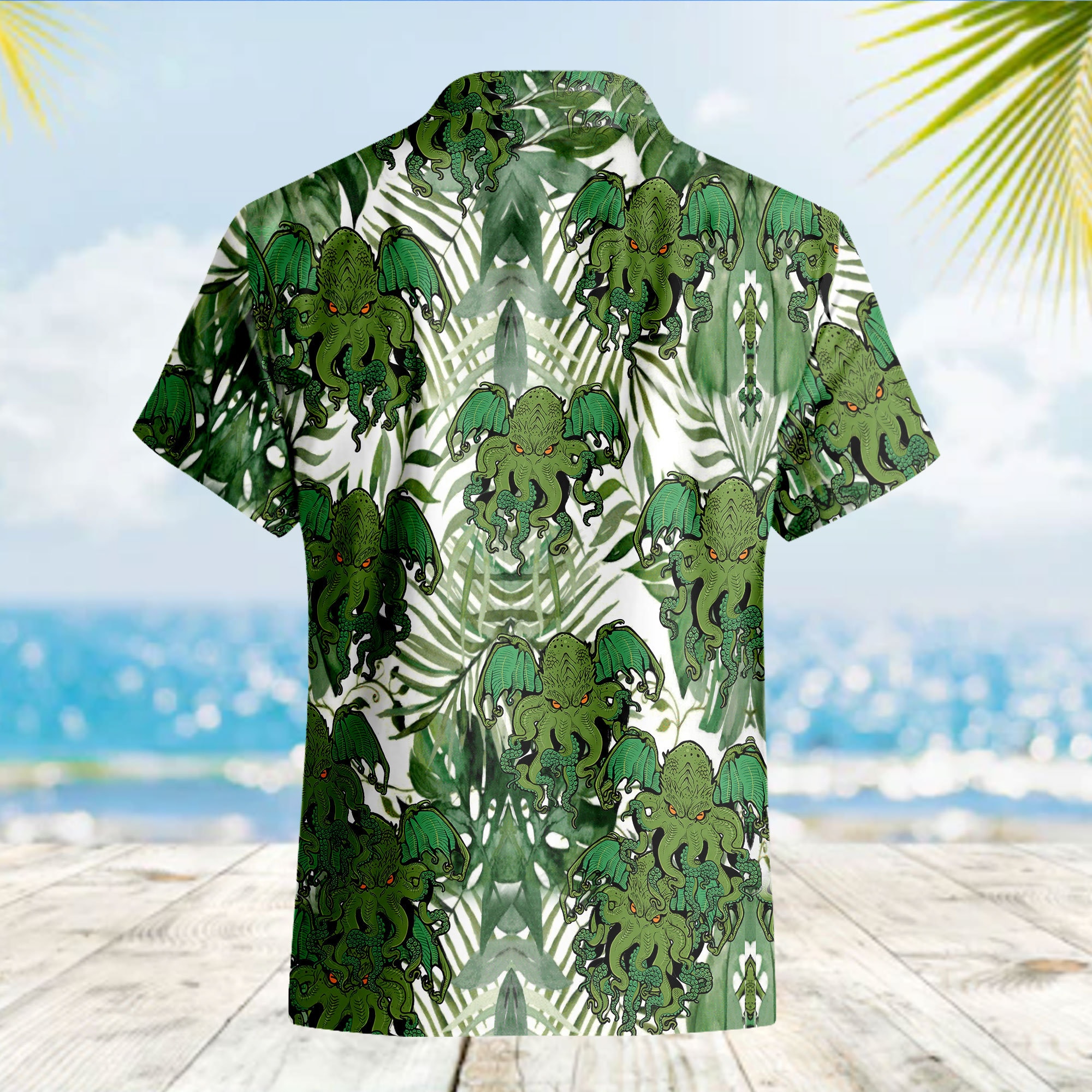 Cthulhu Tropical Hawaiian Shirt, Vacation Shirt, Family Beach Shirt ...