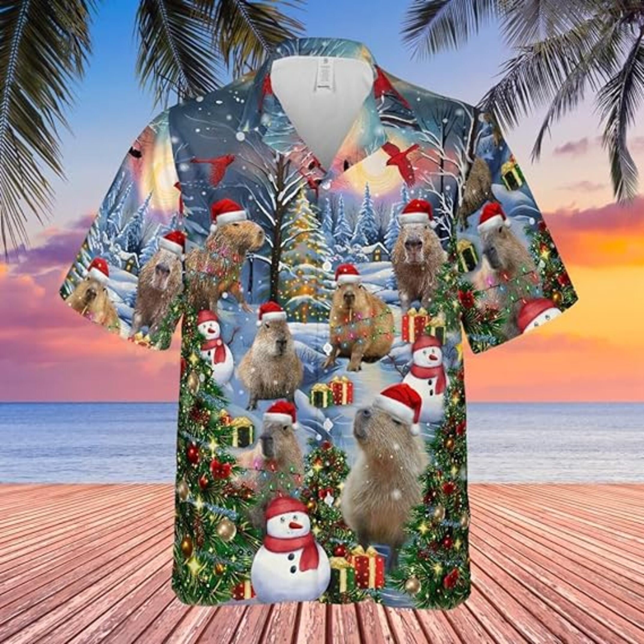 Funny Capybara Pineapple Tropical Leaves Summer Vibes Beach sold by ...