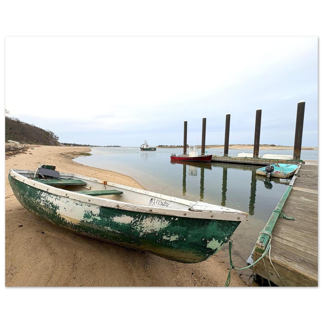 Cape Cod Boat Print – Rustic Seafaring Coastal Art - Etsy