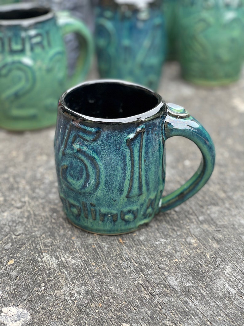 North Carolina License Plate Mug Unique Pottery Coffee Mug - Etsy