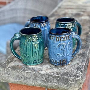 Alabama License Plate Mug Unique Pottery Coffee Mug - Etsy