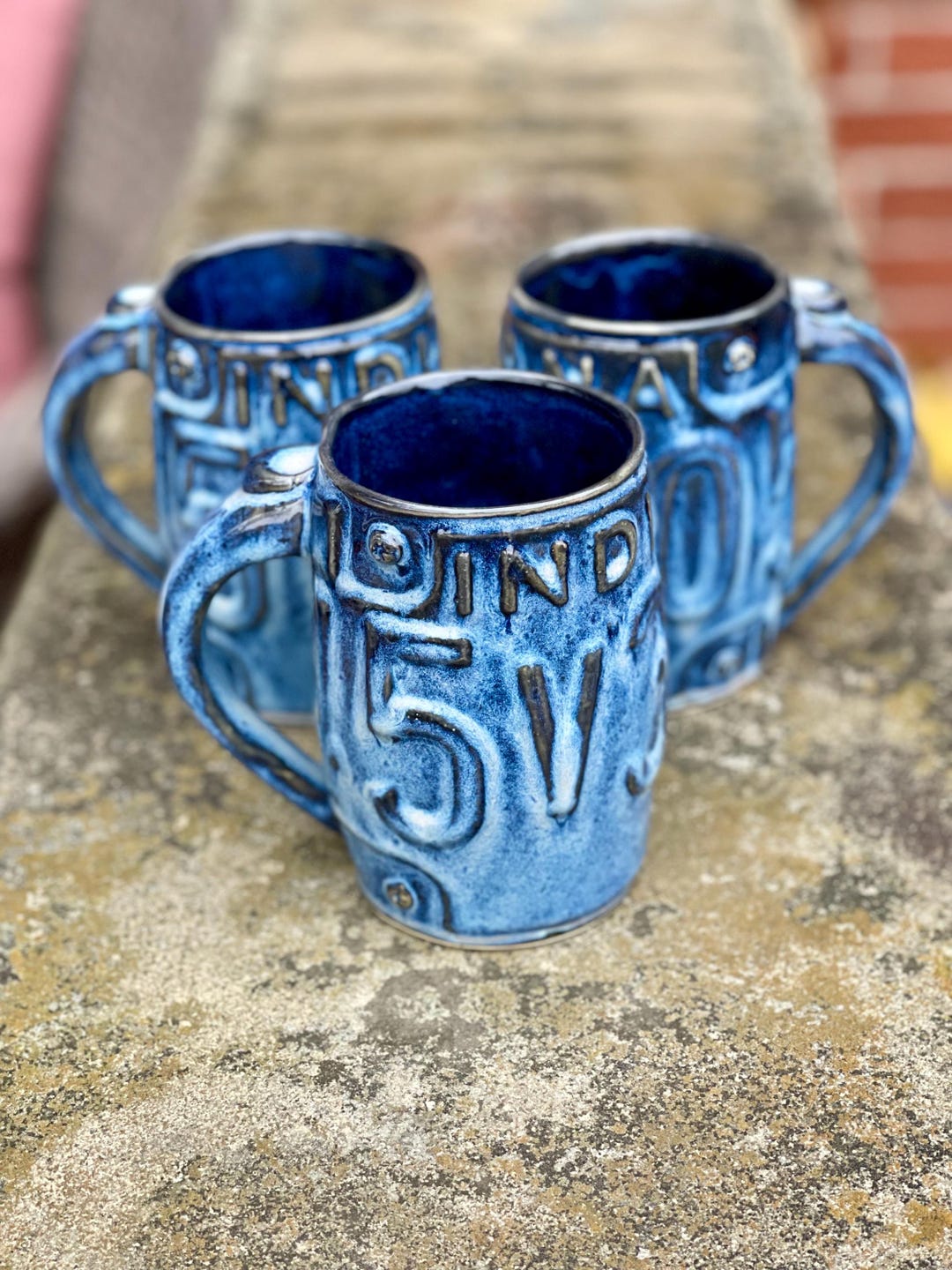 Indiana, License Plate Mug, Unique Pottery, Coffee Mug, Ceramic Mug ...