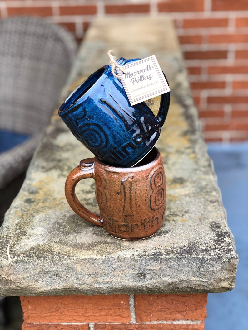 North Carolina License Plate Mug Unique Pottery Coffee Mug - Etsy