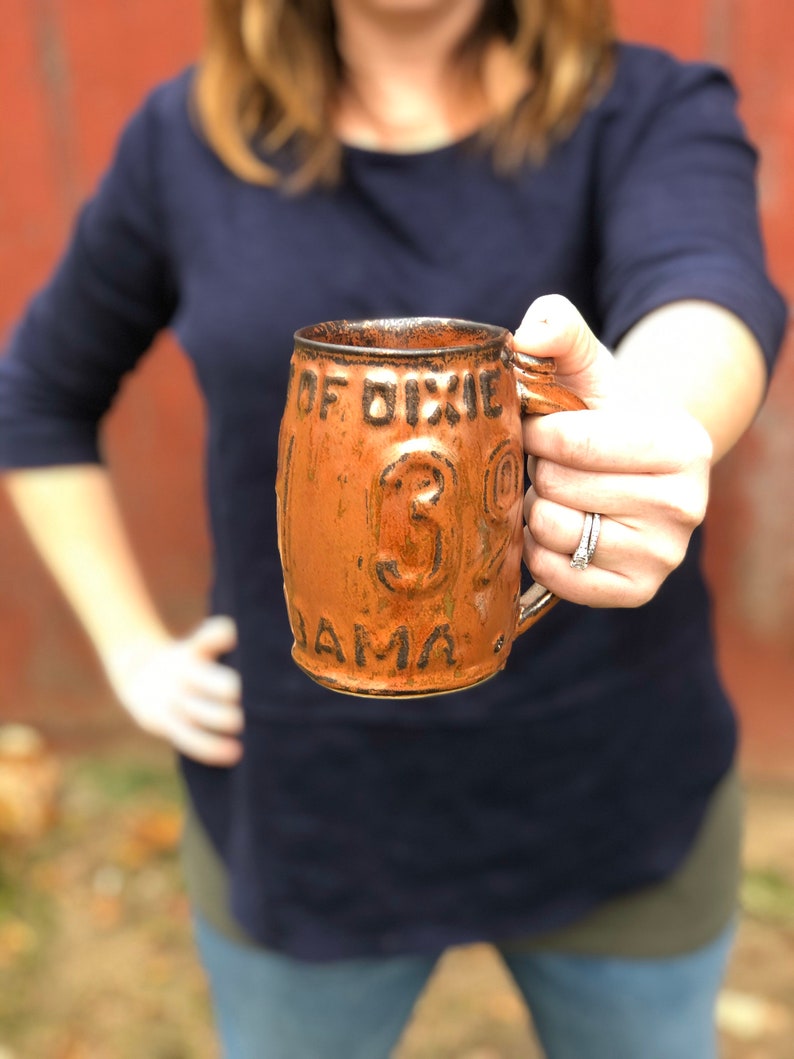 Alabama License Plate Mug Unique Pottery Coffee Mug | Etsy