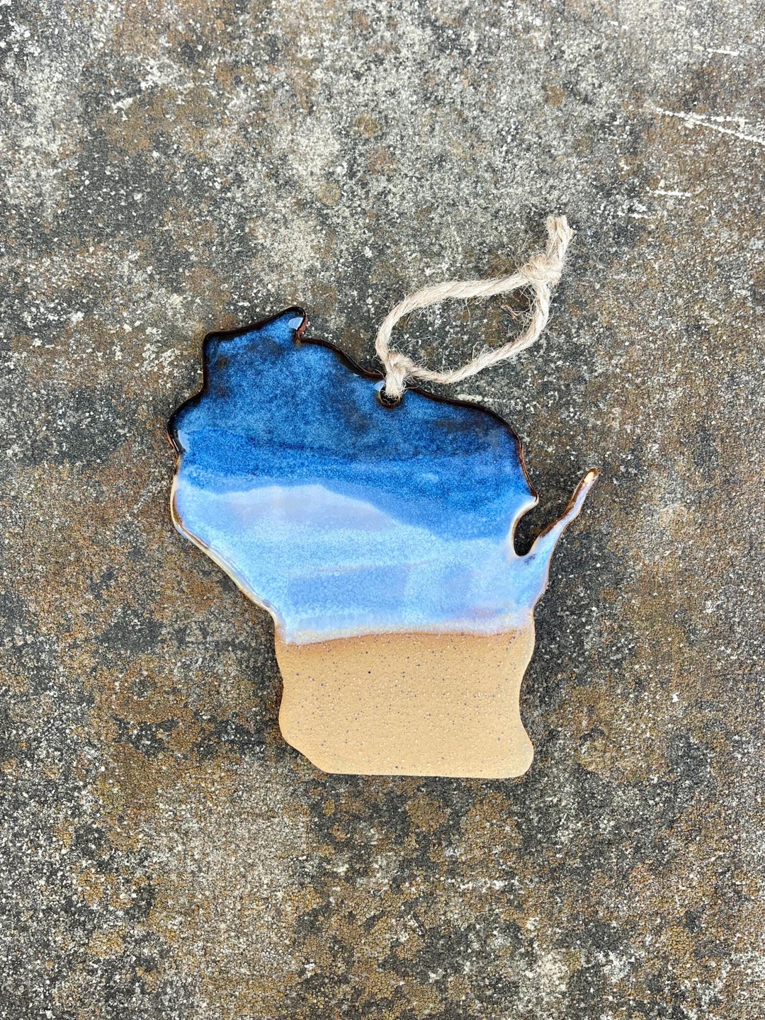 Wisconsin, Ceramic Beach Ornament, Beach Ornaments, State Ornaments ...