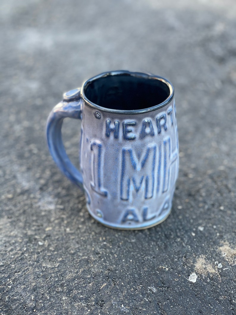 Alabama License Plate Mug Unique Pottery Coffee Mug | Etsy