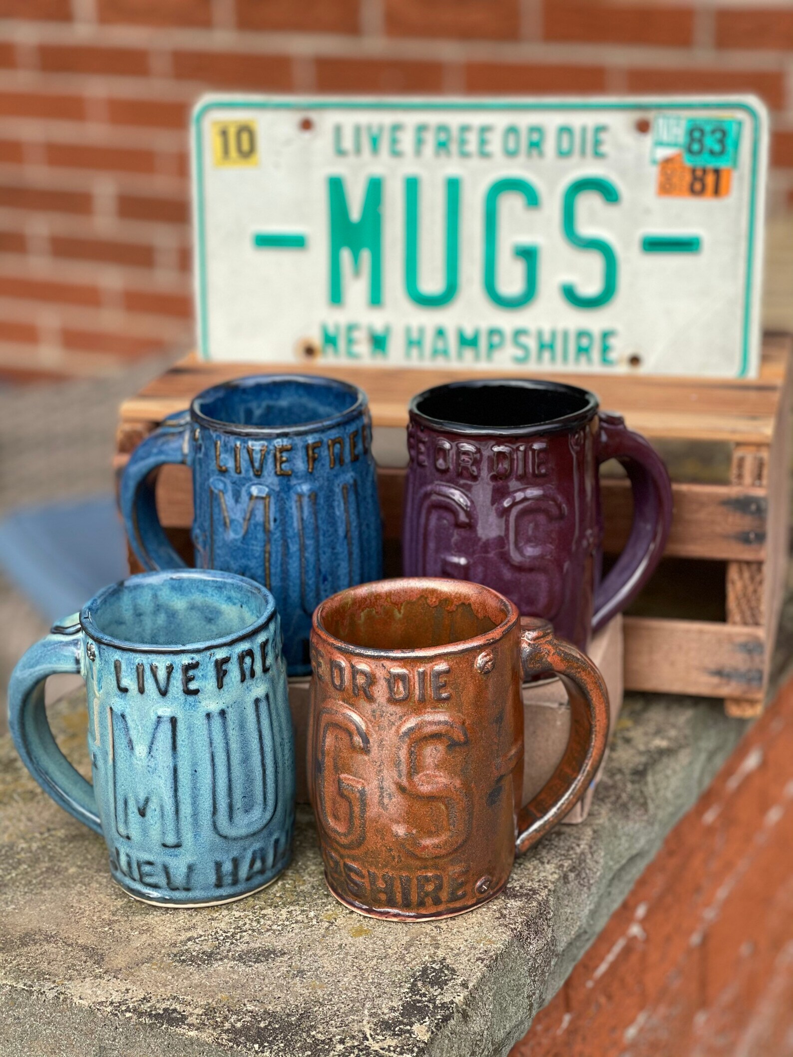 New Hampshire MUGS License Plate Mug Unique Pottery Coffee - Etsy.de
