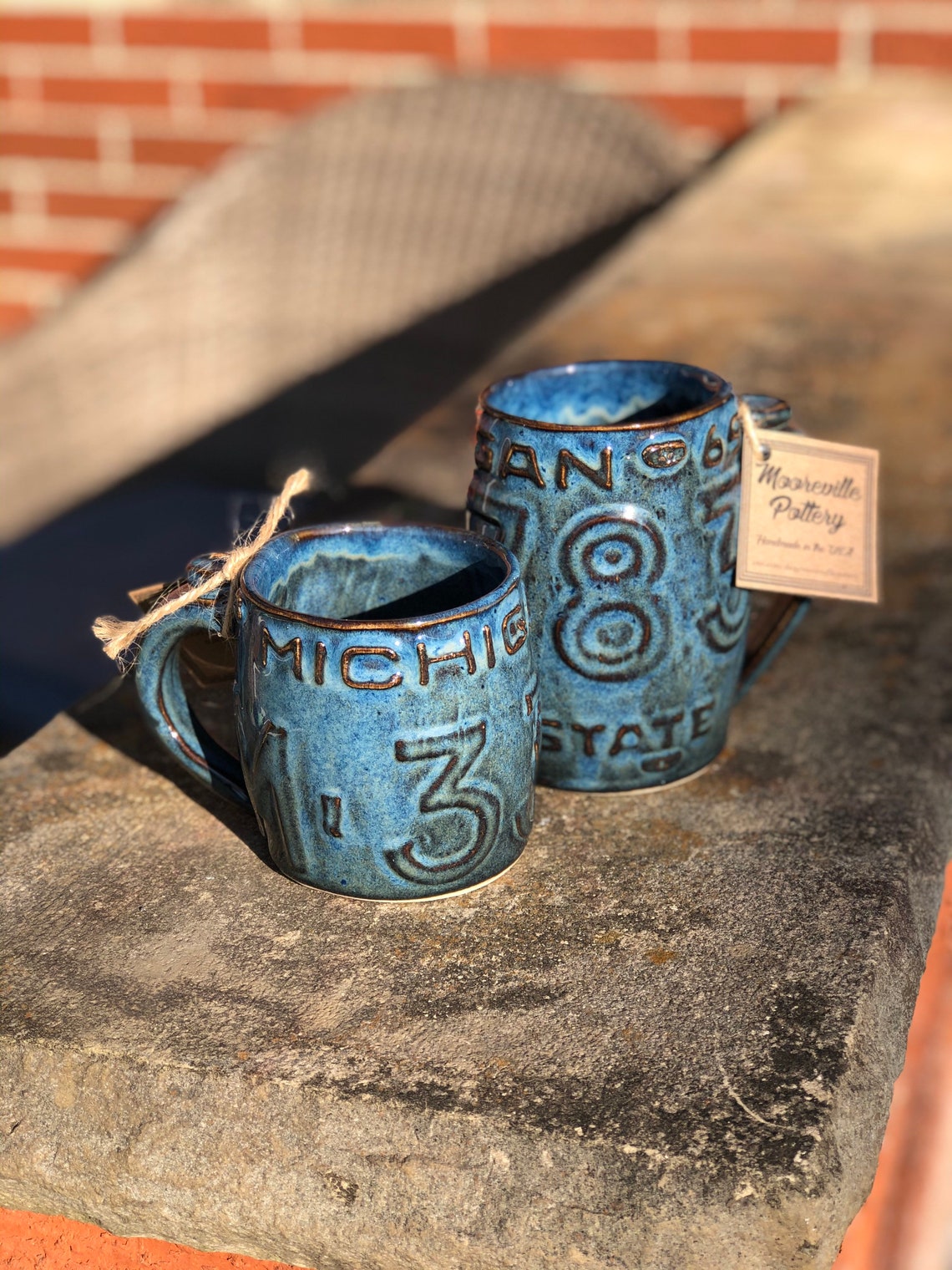 Michigan License Plate Mug Unique Pottery Coffee Mug | Etsy