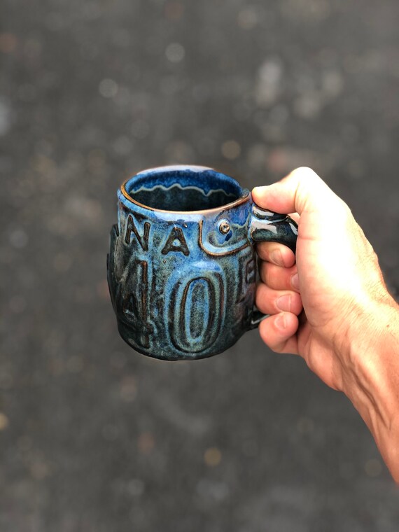 Indiana License Plate Mug Unique Pottery Coffee Mug | Etsy