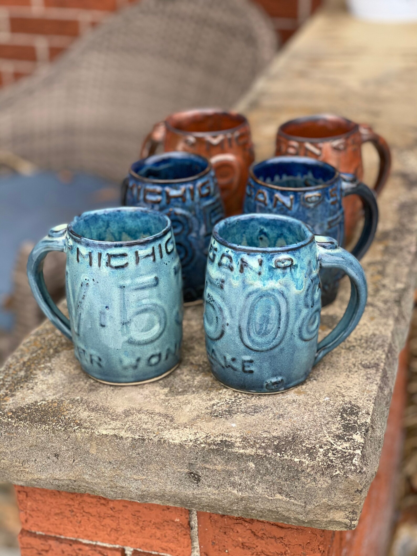 Michigan License Plate Mug Unique Pottery Coffee Mug | Etsy