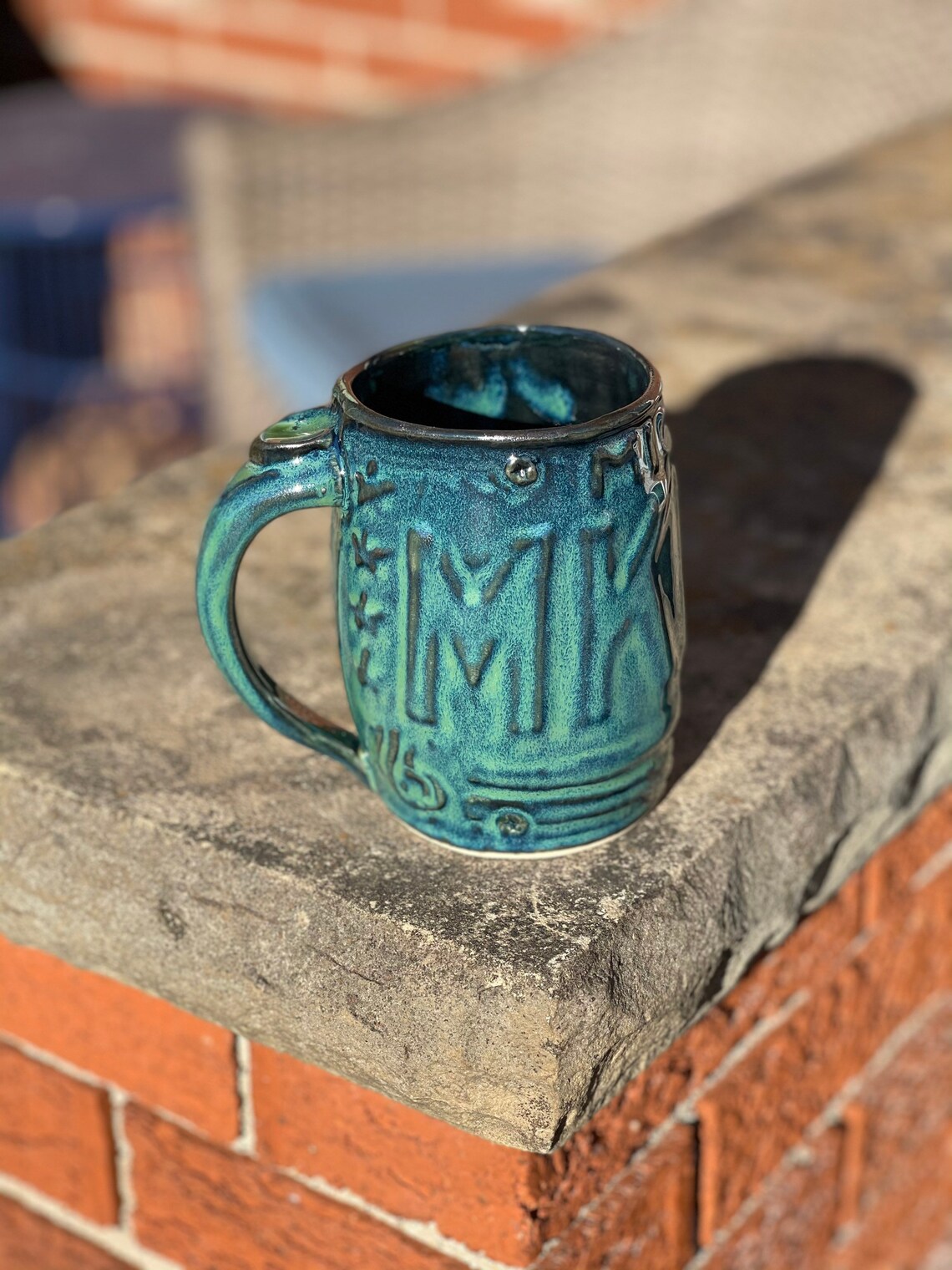 Michigan License Plate Mug Unique Pottery Coffee Mug | Etsy