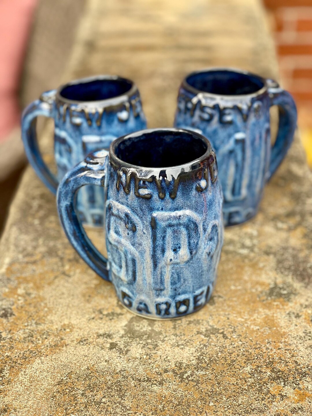 New Jersey, License Plate Mug, Ceramic Mug, Gift, Mooreville Pottery ...