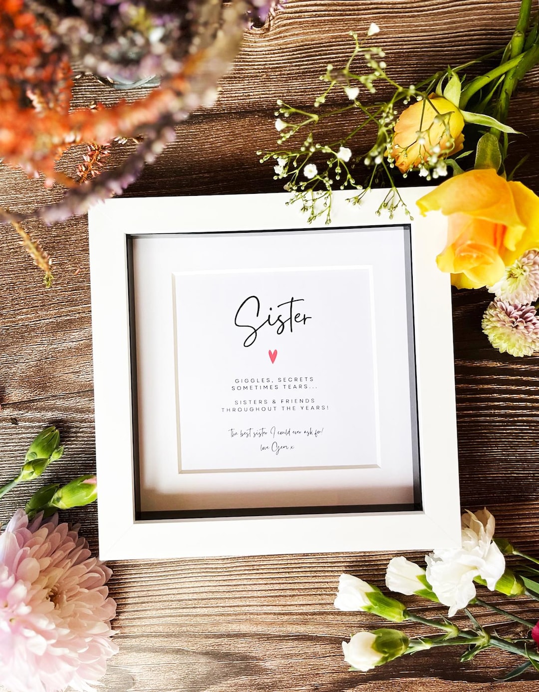 Personalised Sister Poem Frame – Sentimental Keepsake Gift - Etsy