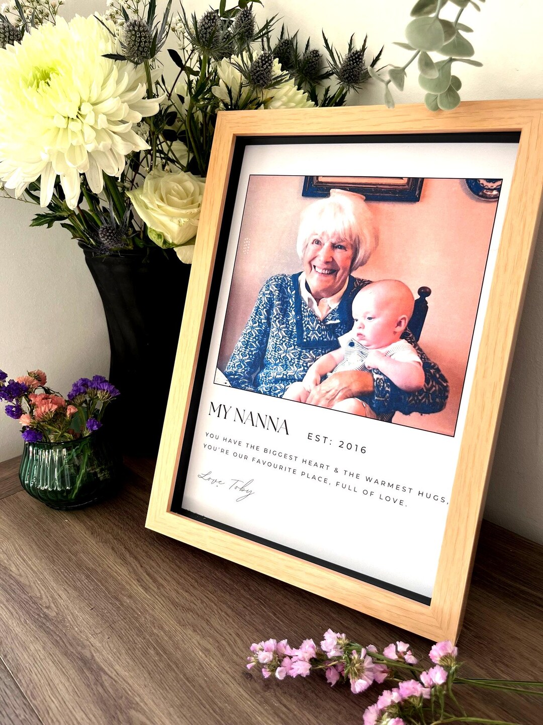 Personalised Nanna Photo Frame - Elegant Keepsake Gift, Mother's Day ...