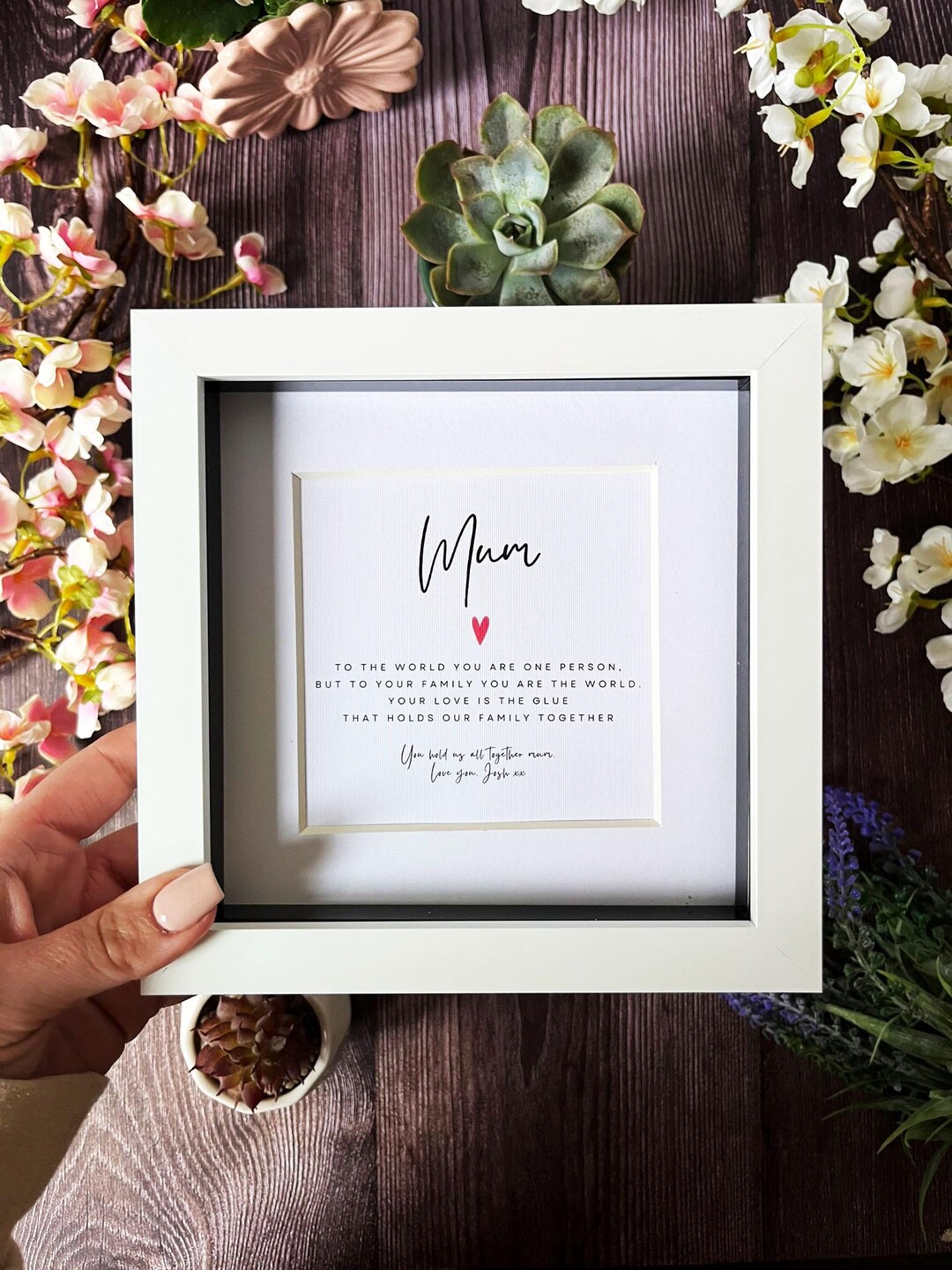 Personalised Mini Mum Frame - Beautiful Poem - Perfect Gift for Mothers ...