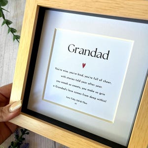 Personalised Grandad Poem Frame: Sentimental Keepsake Gift - Etsy