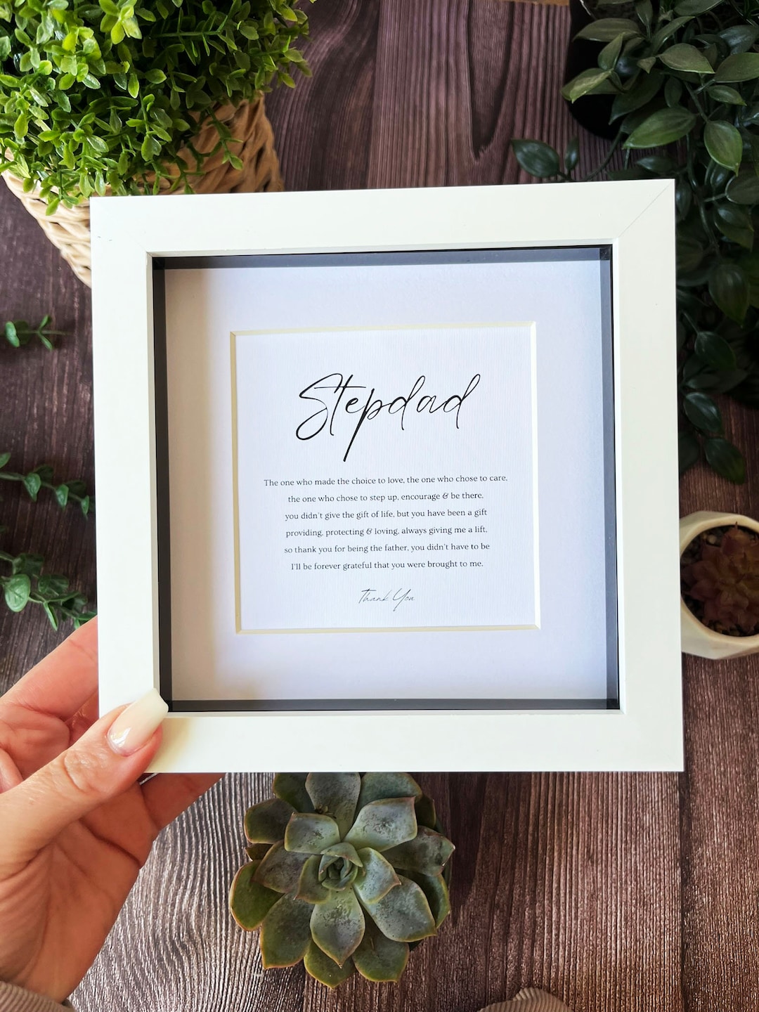 Personalised Stepdad Poem Frame – Meaningful Father's Day Gift - Etsy