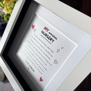 Childminder / Nursery Goodbye Thank You Poem Frame. Leaving Preschool ...