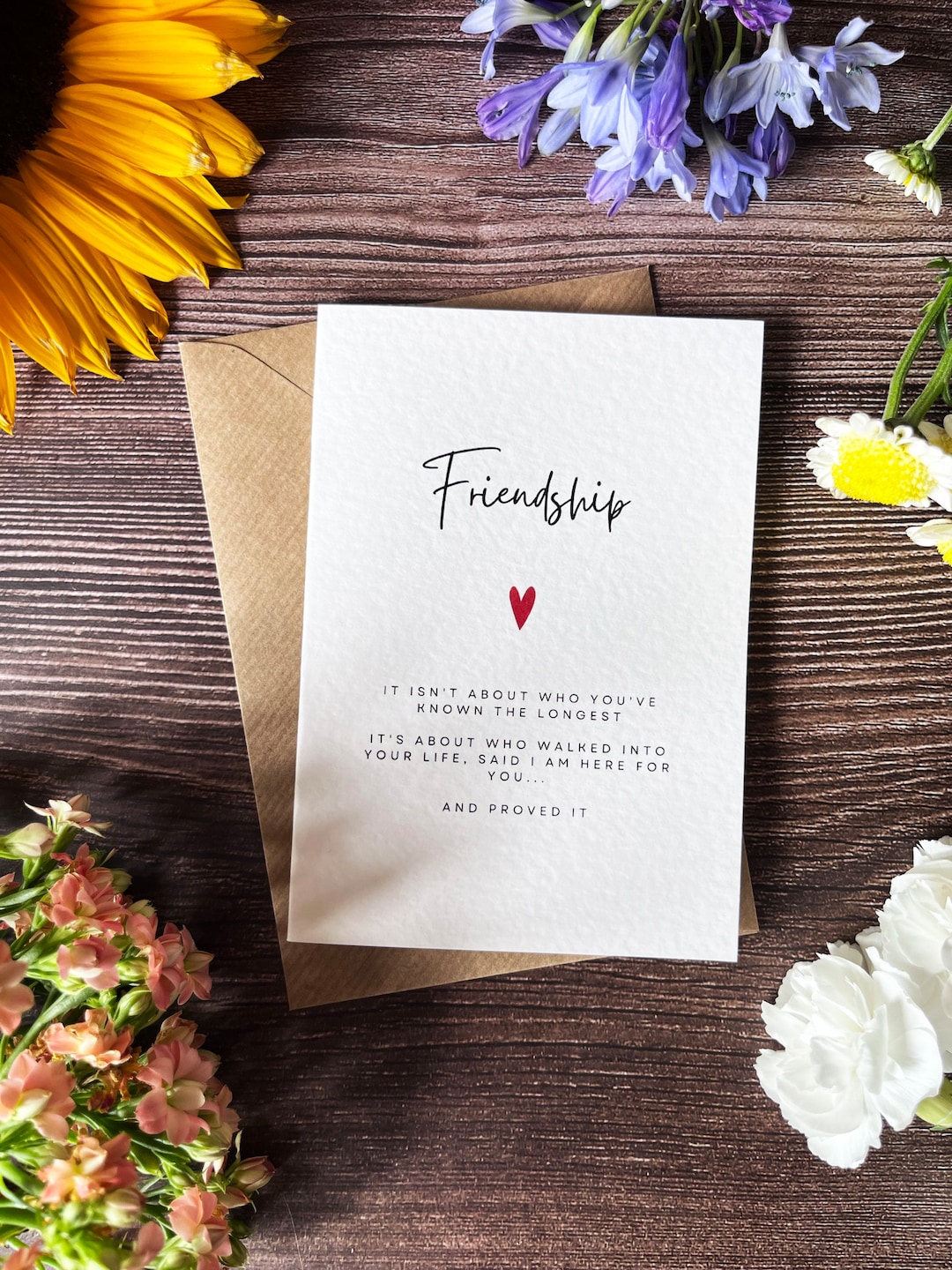 Personalised Friendship Poem Card - Anniversary, Birthday, or Christmas ...