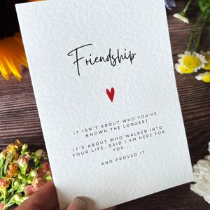 Personalised Friendship Poem Card - Anniversary, Birthday, or Christmas ...