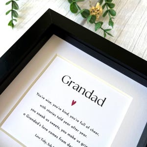 Personalised Grandad Poem Frame: Sentimental Keepsake Gift - Etsy